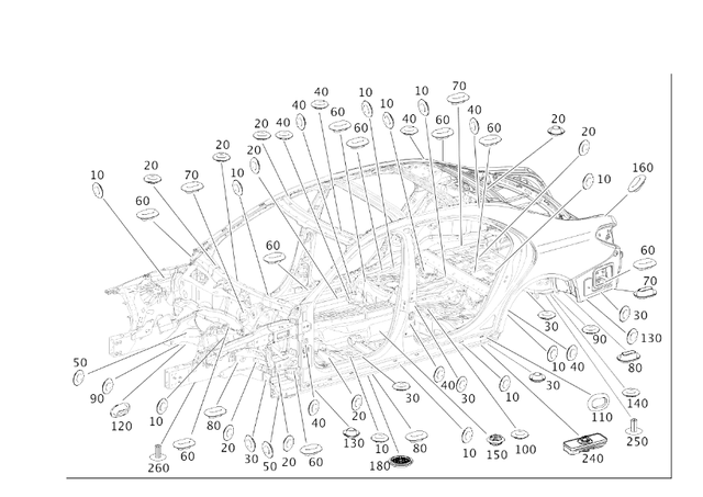 2011-2020 Mercedes-Benz Water Drain Grommet 001-998-64-01 | Mercedes ...