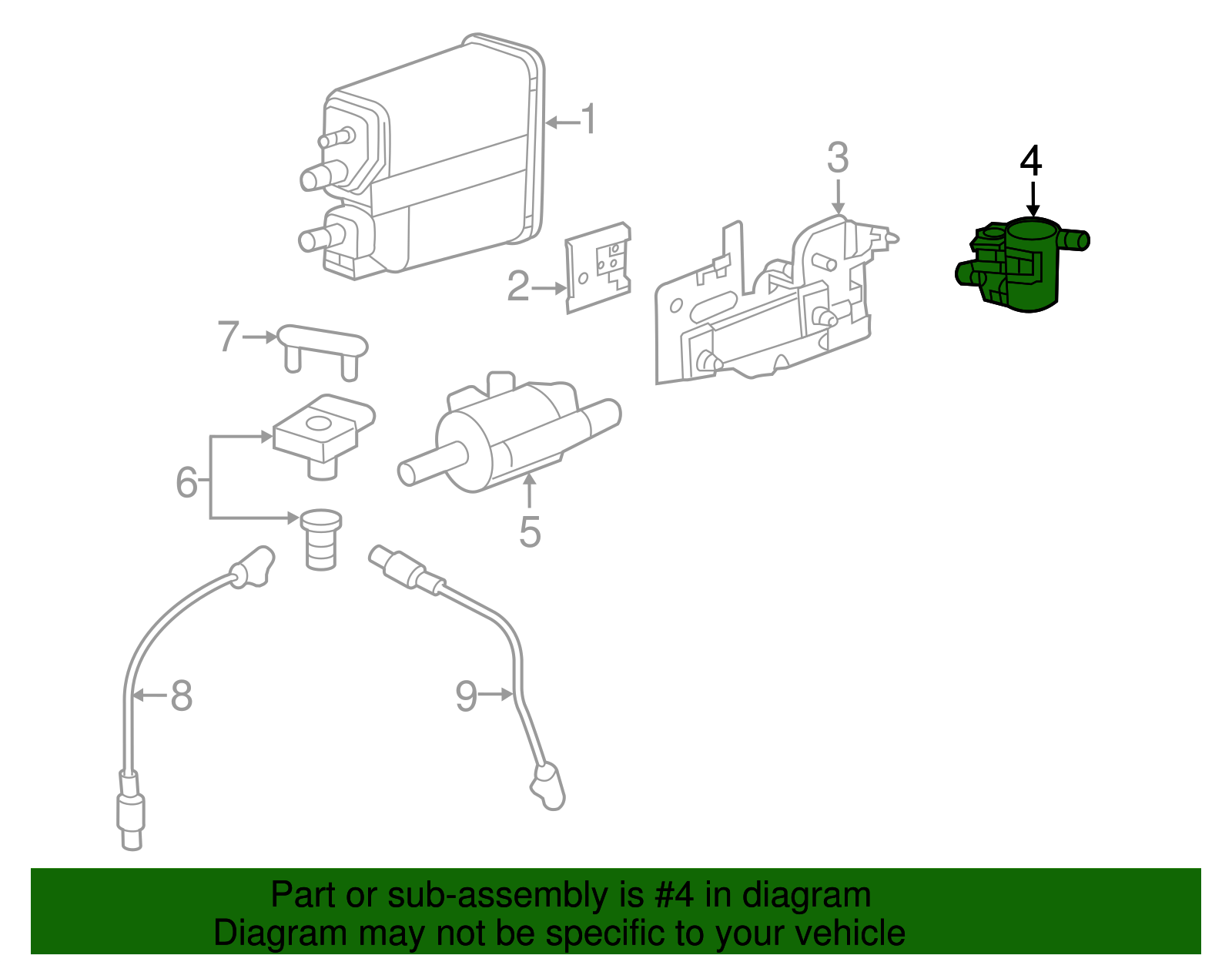 2017-2019 GM Vapor Canister Vent Solenoid 84148813 GM | GMPartsDirect.com