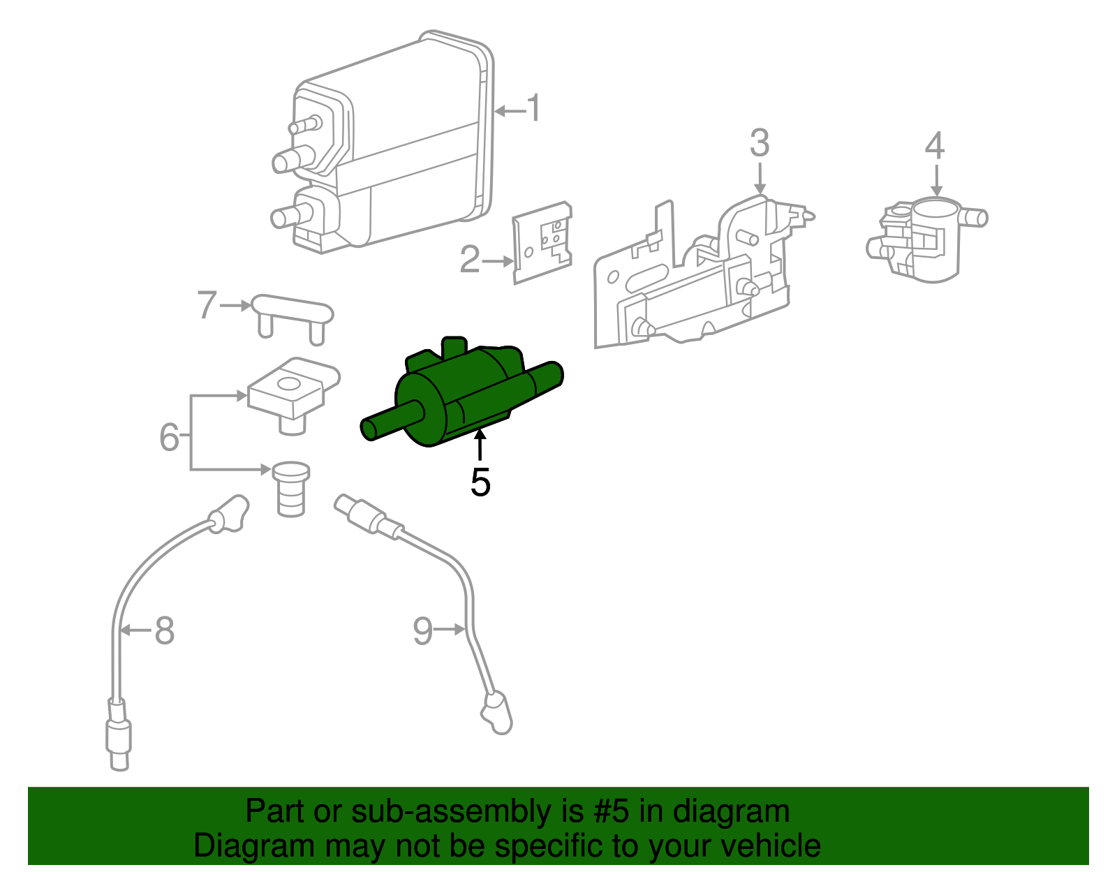 2011-2019 GM Vapor Canister Purge Solenoid 22840966 GM | GMPartsDirect.com