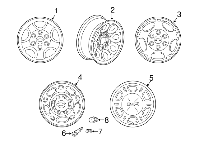 2005-2013 GM Wheel, Steel 9595249 | TascaParts.com