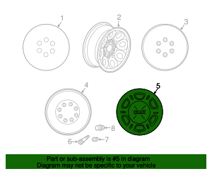 1999-2005 GM 16x7-Inch Light Argent Aluminum Wheel 9592564 | TascaParts.com