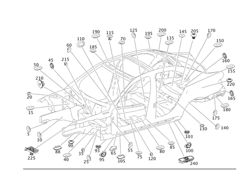 Expansion Plugs, Grommets for 2014 Mercedes-Benz C350 | Mercedes-Benz ...