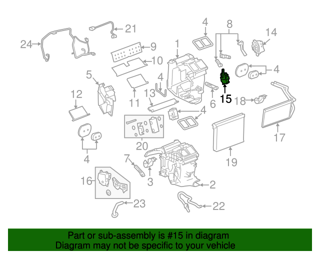 2005-2015 Cadillac Passenger Side Temperature Valve Actuator Assembly ...