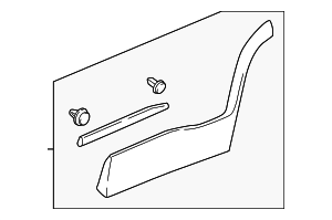 Black Rear Passenger Side Door Lower Molding 85617230 GM ...