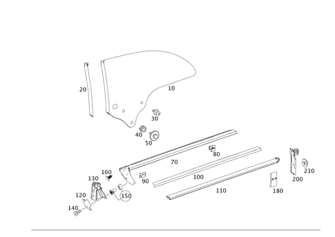 Rear-Side Window for 2008 Mercedes-Benz CLK350 | Mercedes-Benz USA Parts