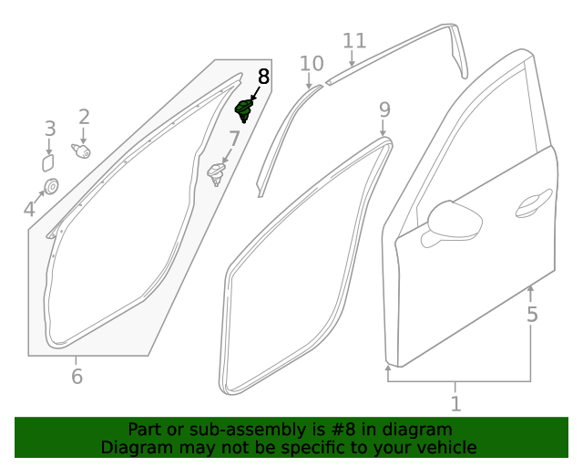 2017-2023 Mazda CX-5 Door Weather-Strip Fastener KB7W-58-762 | Mazda-Parts