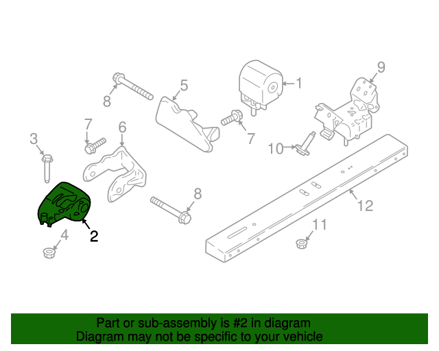 2018-2020 Ford F-150 Motor Mount - Driver's Side (LH) JL3Z-6038-A ...