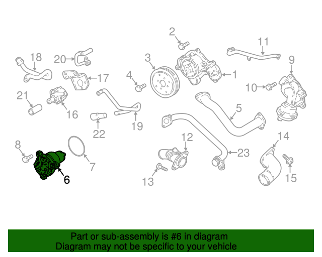 06M-121-678-H - Engine Coolant Thermostat Kit 2018-2023 Audi | Audi ...