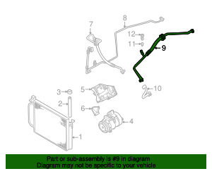 64506945294 - 2004-2006 BMW X5 AC Hoses (64-50-6-945-294) | BMW of ...