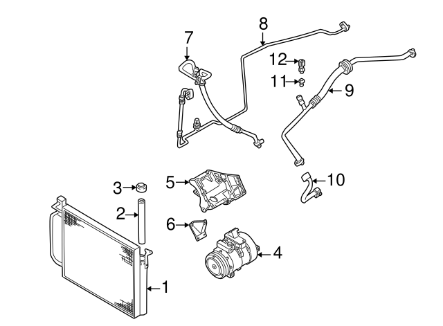 64538381544 - 2000-2006 BMW X5 Lower Press Hose (64-53-8-381-544) | BMW ...