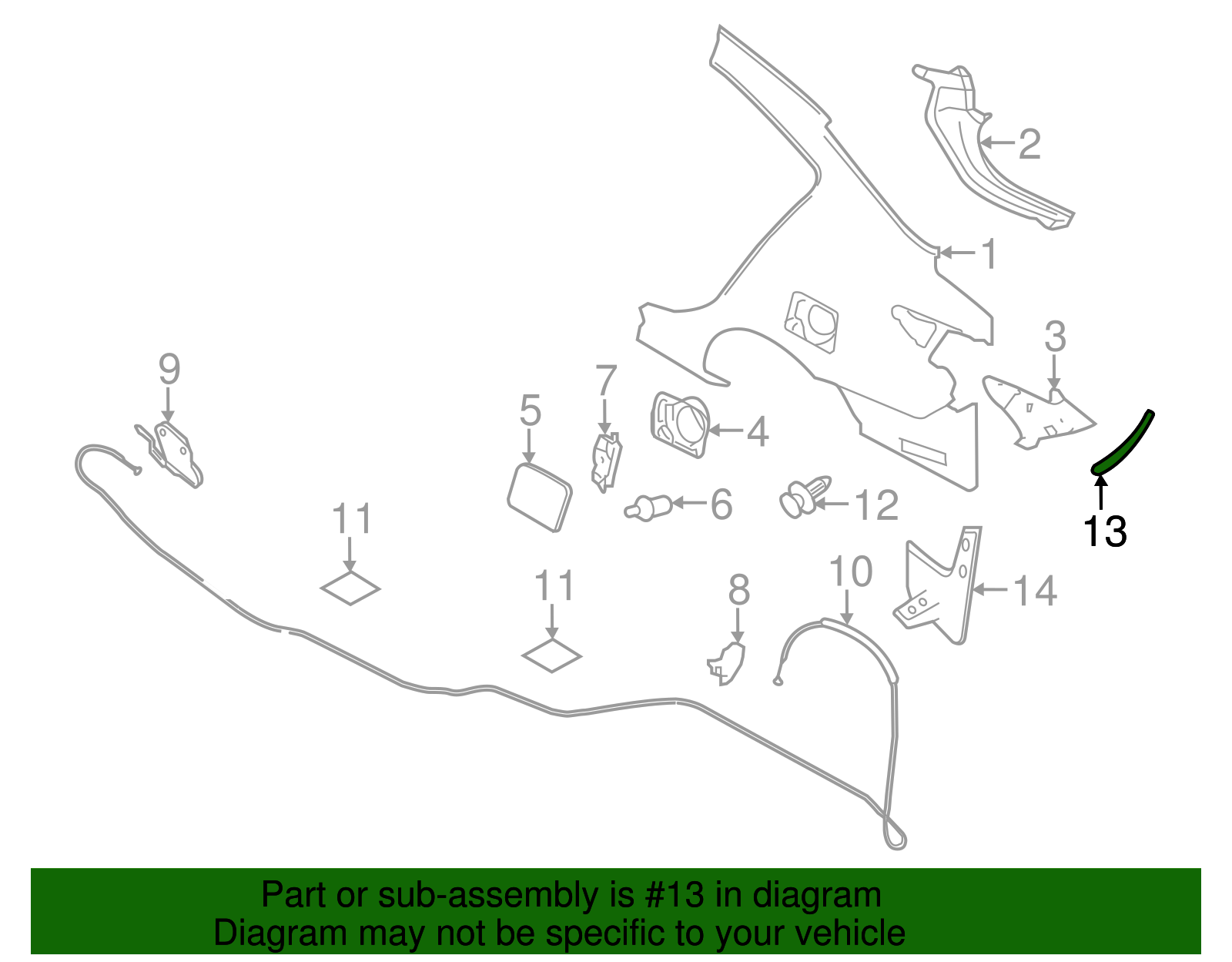2012-2019 Nissan Versa Stone Guard 78817-3BA0A | Nissan Parts Central