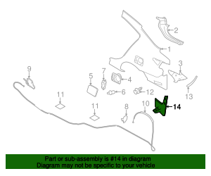 2016-2019 Nissan Versa Deflector 93882-9KC0A | My Nissan Part