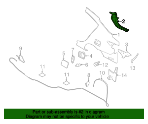 G8116-3BAMA - Quarter Panel Gutter 2012-2019 Nissan Versa | Nissan ...