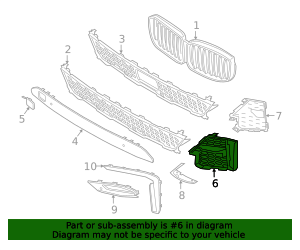 51118069890 - 2019-2022 BMW X7 Outer Grille (51-11-8-069-890) | BMW of ...