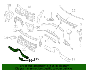 Genuine BMW 41-00-7-486-649 | Dash Cross-Member | FREE Shipping on Most ...