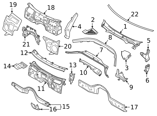 2019-2024 BMW Sound insulat.dash panel engine room ce. 51-48-7-434-842 ...