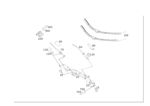 164-820-04-44 - Wiper Arm 2003-2012 Mercedes-Benz | Mercedes-Benz USA Parts