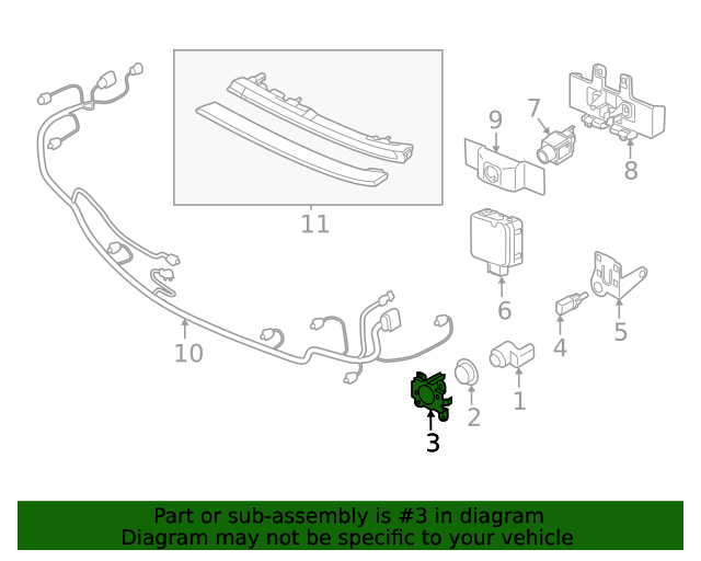 2021-2023 Volkswagen Arteon Park Sensor Bracket 3G8-919-494-C | OEM ...