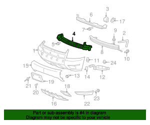 2007-2014 Chevrolet Front Bumper Fascia Center Support 15849469 GM ...