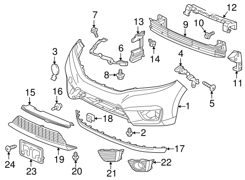 Bumper & Components - Front for 2016 Honda Fit | Honda Parts Direct