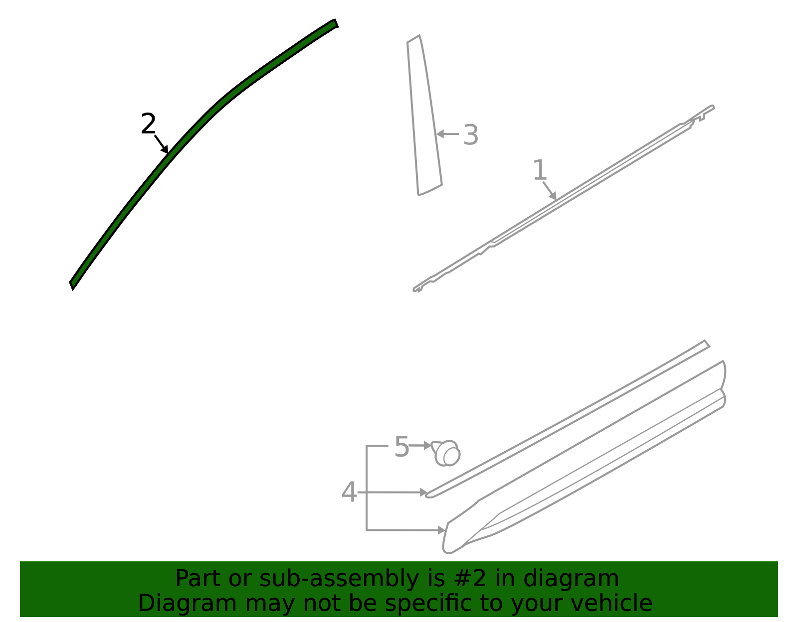 2019-2024 Subaru Forester Upper Molding 61186SJ030 | Quick Subaru Parts