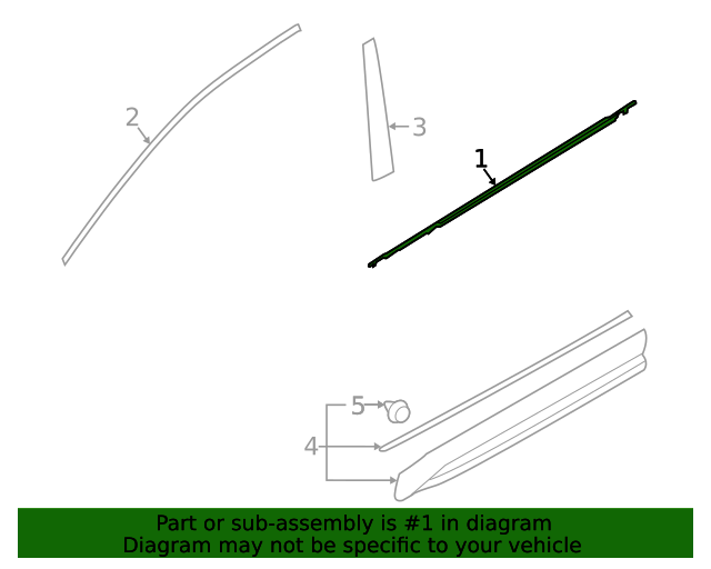 2019-2024 Subaru Forester Belt Molding 61280SJ010 | Subaru Parts For You