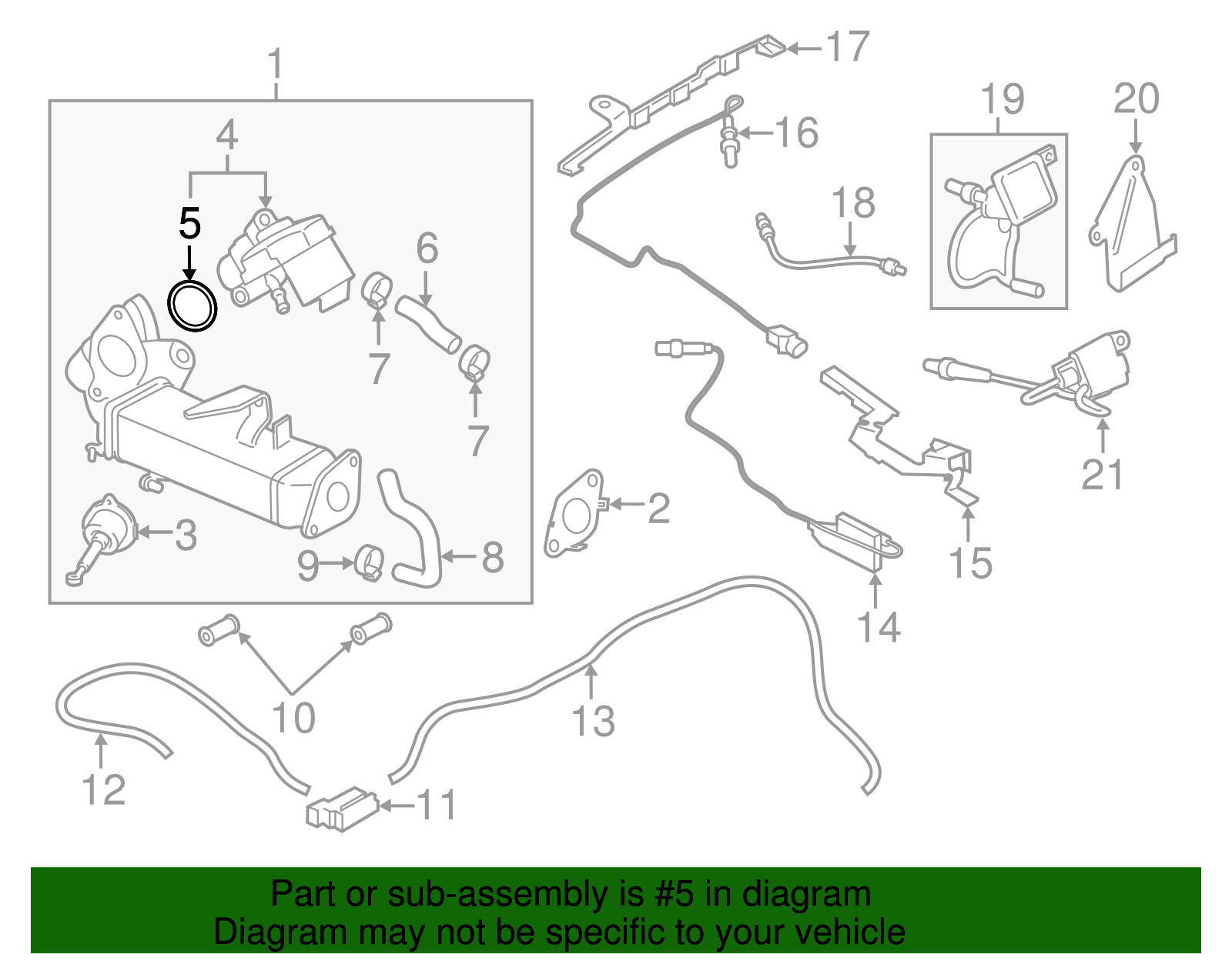 Genuine Exhaust Gas Re-Circulation (Egr) Valve Gasket for 2014-2018 BMW ...