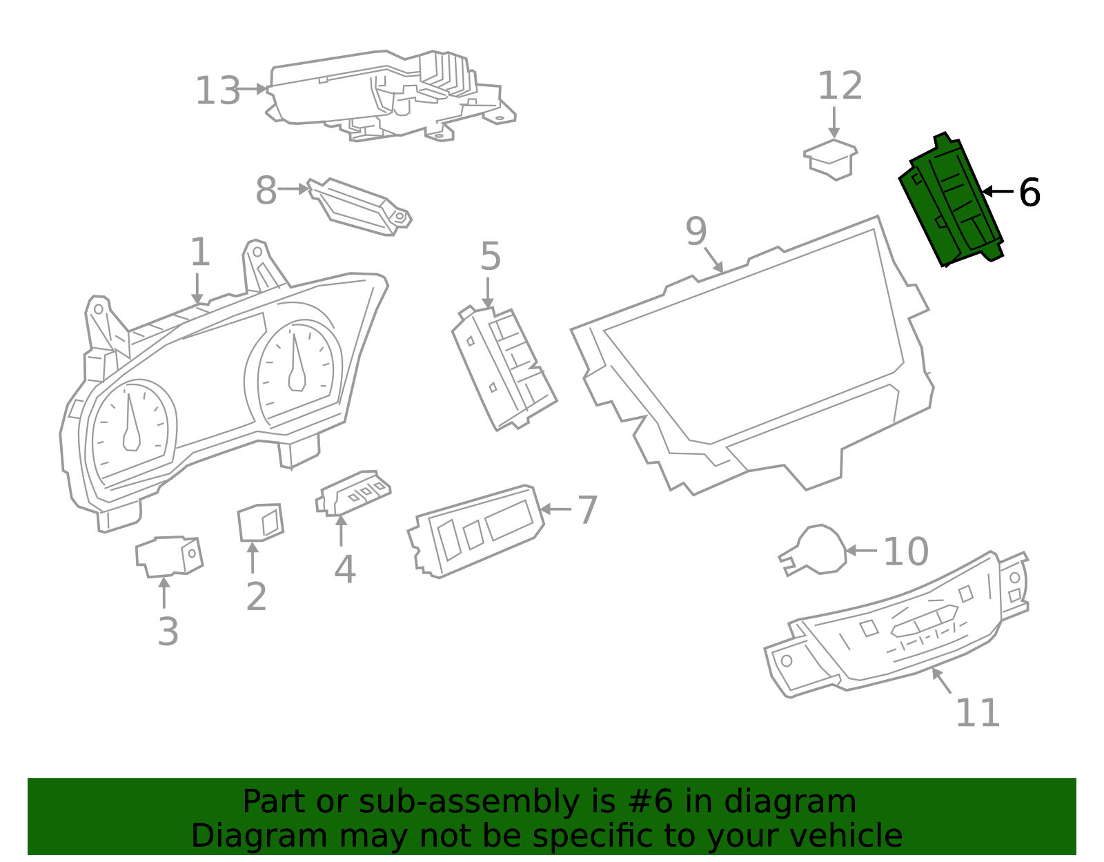 2020-2025 Cadillac XT6 Black Hazard Warning Switch 84544065 | Parts ...