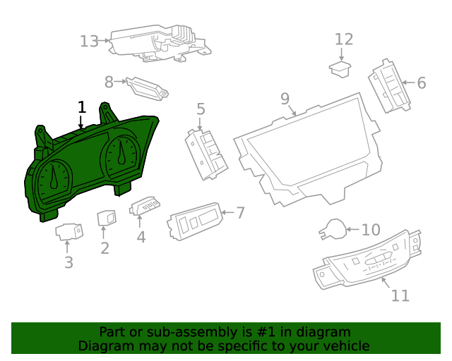 84729615 GM Instrument Cluster | GM Parts Store