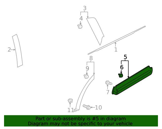 5757A756 - Lower Molding 2018-2020 Mitsubishi Eclipse Cross ...