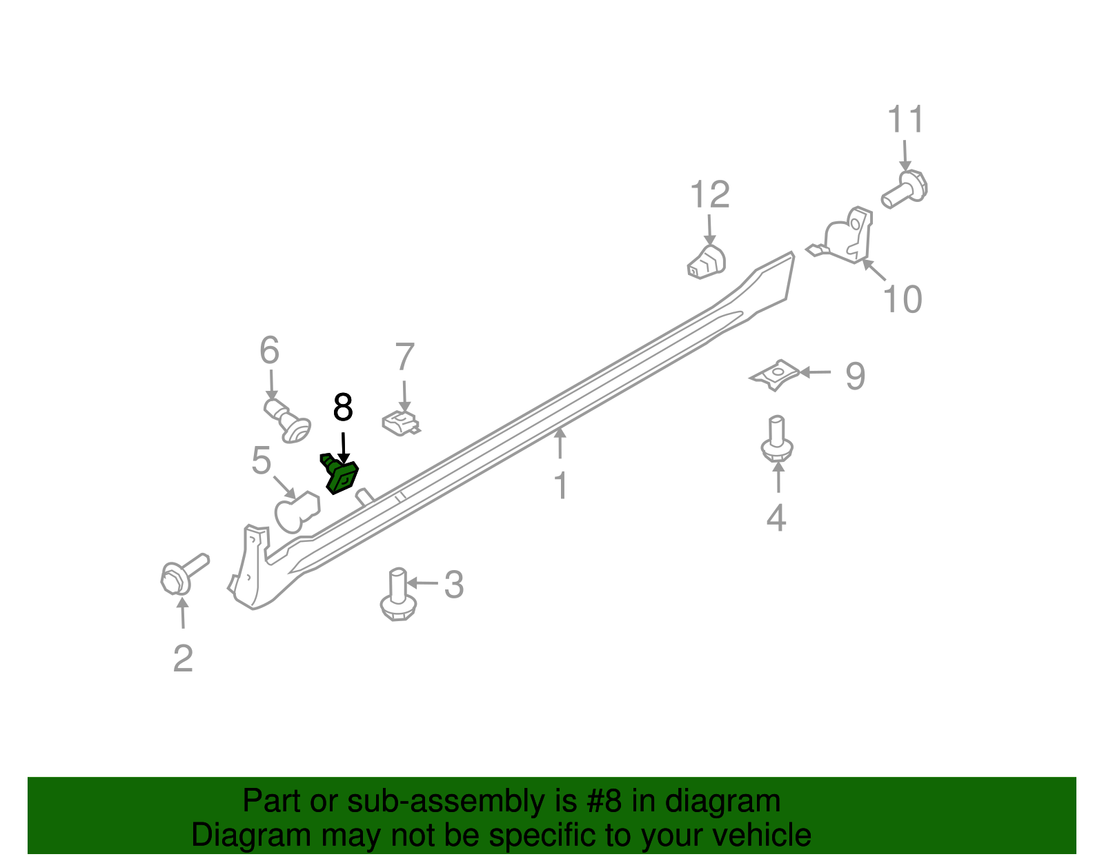 2002-2003 Nissan Maxima Rocker Molding Clip 76882-6P010 | Hoffman ...