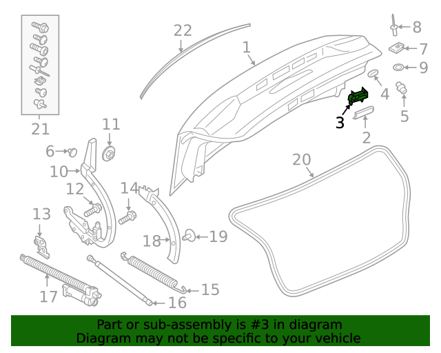 8W6-827-127-B - Trunk Lid Stop 2018-2024 Audi | Audi OEM Parts