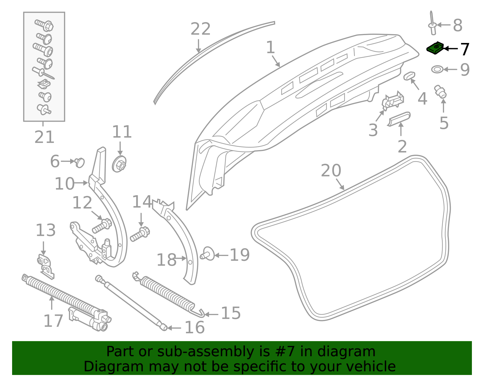 2018-2025 Audi License Bracket Bracket 8R0-827-199 | Audi USA Parts