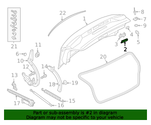 8W6-827-797 - Trunk Lid Stop 2018-2024 Audi | Audi OEM Parts