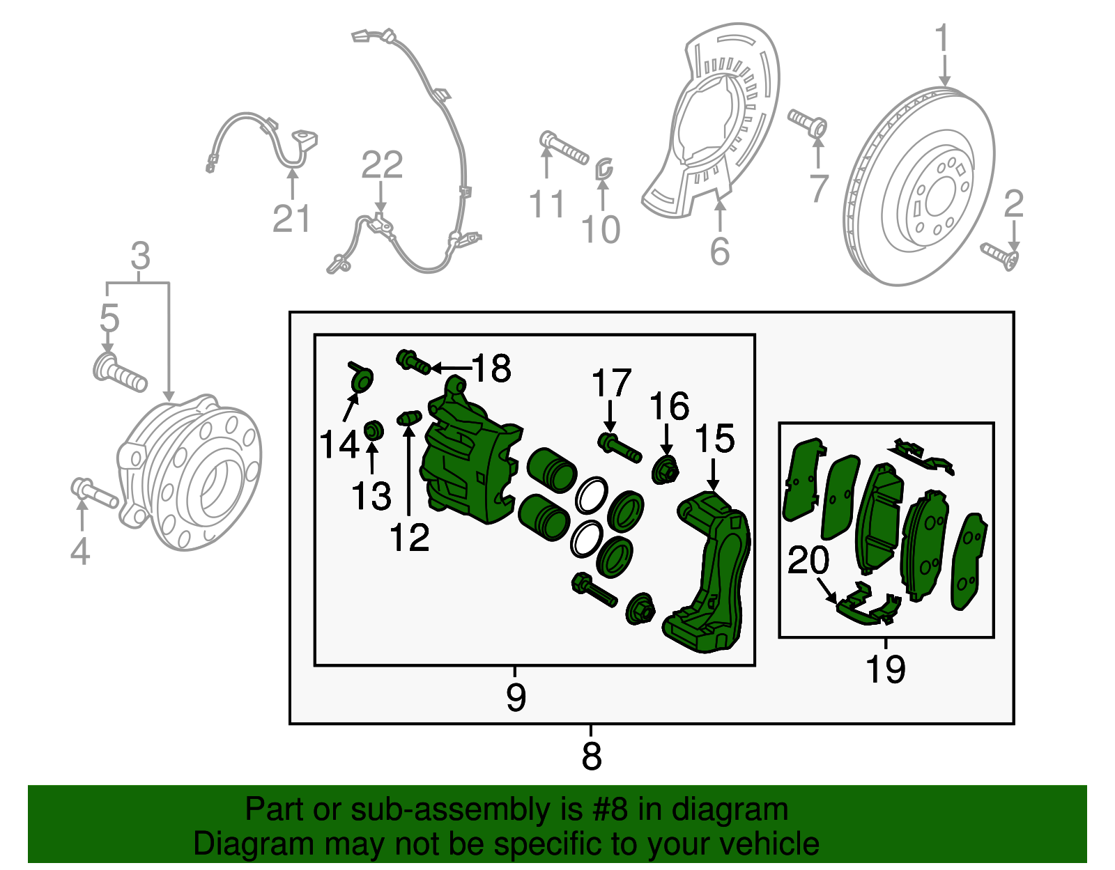 58130-C6600 - Caliper Assembly 2016-2020 Kia Sorento | Kia.Parts Store