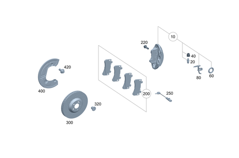 Front Wheel Brake for 2023 Mercedes-Benz EQE 500 | Mercedes-Benz USA Parts