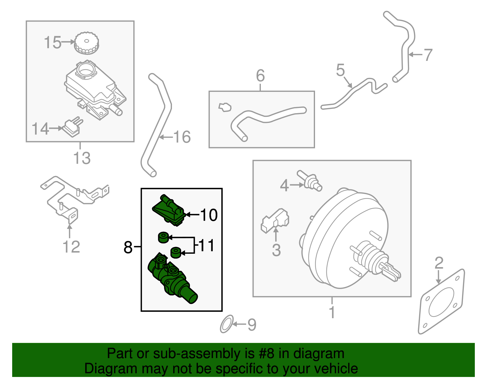 2013-2020 Nissan Pathfinder Master Cylinder 46010-3JA0C | Bill Kay ...