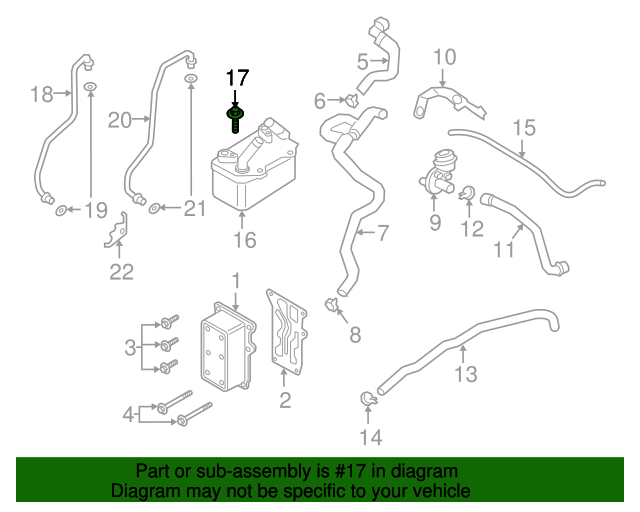 2009-2024 Porsche Automatic Transmission Oil Cooler Hose Screw 9P1-399 ...