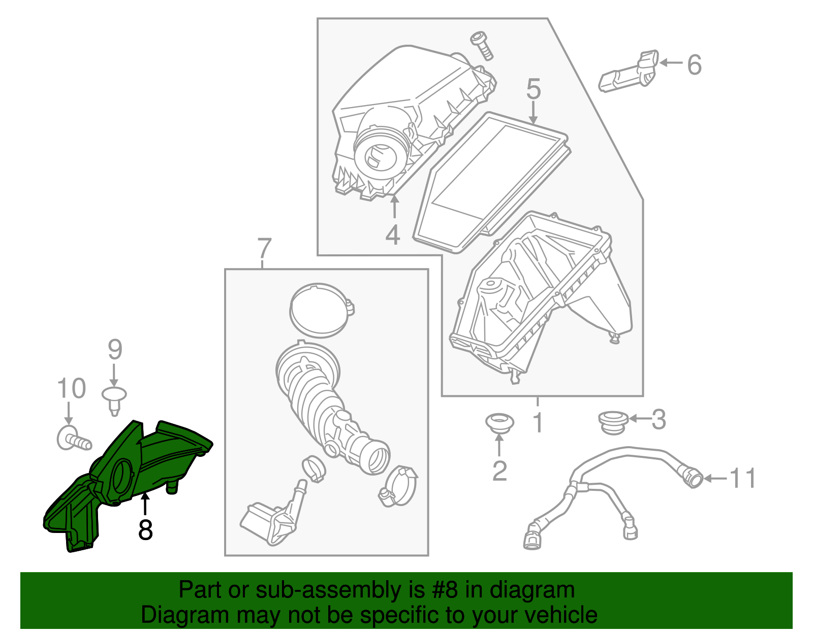 2016-2018 Chevrolet Malibu Intake Air Duct 84027079 GM | GMPartsDirect.com