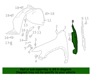 2017-2024 GM Front Fender Insulator 84205465 | OEM Parts Online