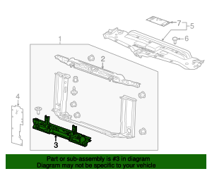 2015-2019 GM Radiator Support Bracket (Replaces 23379154) 85632901 GM ...