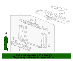 23419647 - Radiator Support Baffle 2015-2019 GM | AutoNationParts.com