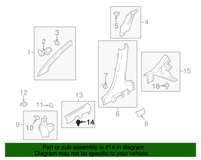2005-2024 Mitsubishi Door Trim Panel Clip MU000504 | Mitsubishi Parts ...