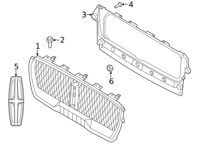 LC5Z-8200-BB - Grille 2020-2022 Lincoln Aviator | Ford Parts Connect