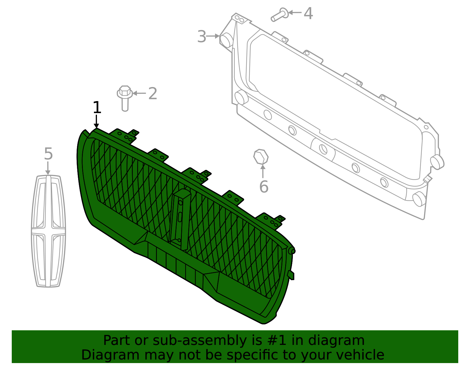 2020-2024 Lincoln Aviator Grille LC5Z-8200-AB | Varsity Ford