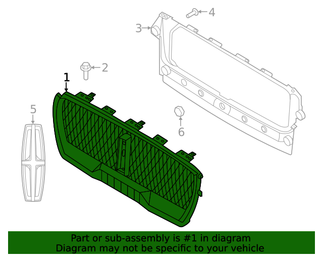 2020-2022 Lincoln Aviator Grille LC5Z-8200-AB | OEM Parts Online