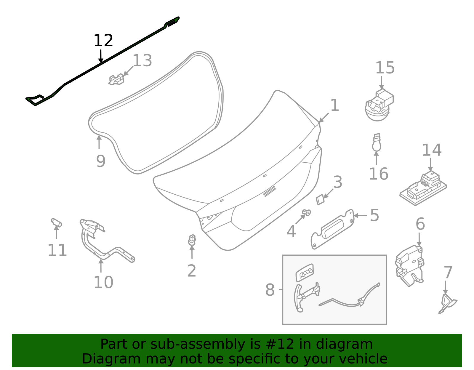 2020-2025 Nissan Sentra Torsion Bar 84433-6LB0A | Temecula Nissan Parts