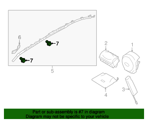 2015-2023 Subaru Head Air Bag Clip 98259AL000 | Subaru Parts Store
