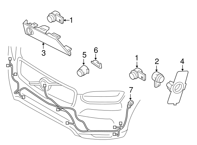 2018-2020 Volvo XC60 Park Sensor Bracket 39791978 | TascaParts.com