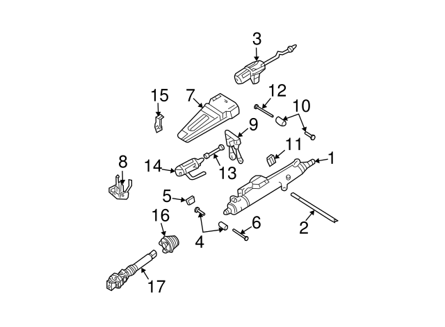 2001-2018 Mercedes-Benz Steering Column Tilt Motor 203-460-06-25 ...
